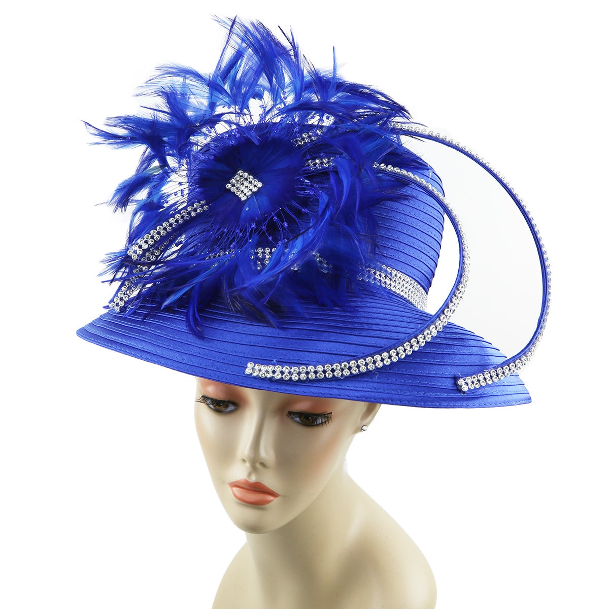 Satin Ribbon Church Hat, Elegant Hats, Derby, Rhinestone, Hatpin ...