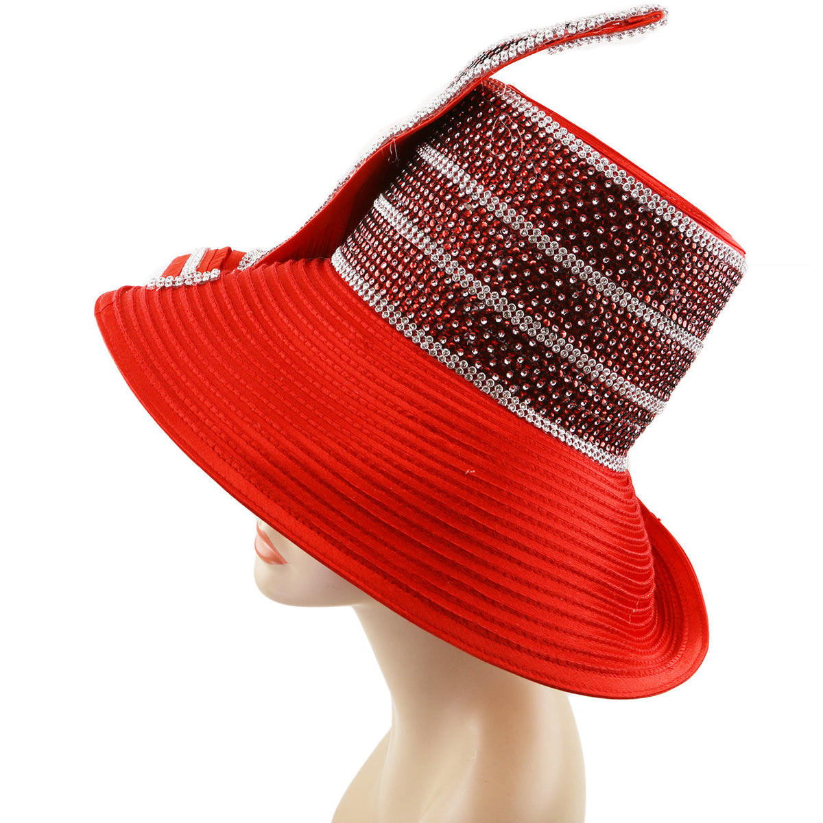 Satin Ribbon Church Hat, Elegant Hats, Derby, Rhinestone, Hatpin ...