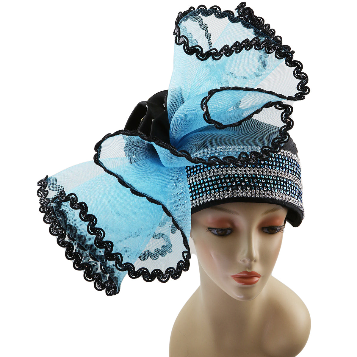 Satin Ribbon Church Hat, Elegant Hats, Derby, Rhinestone, Hatpin ...