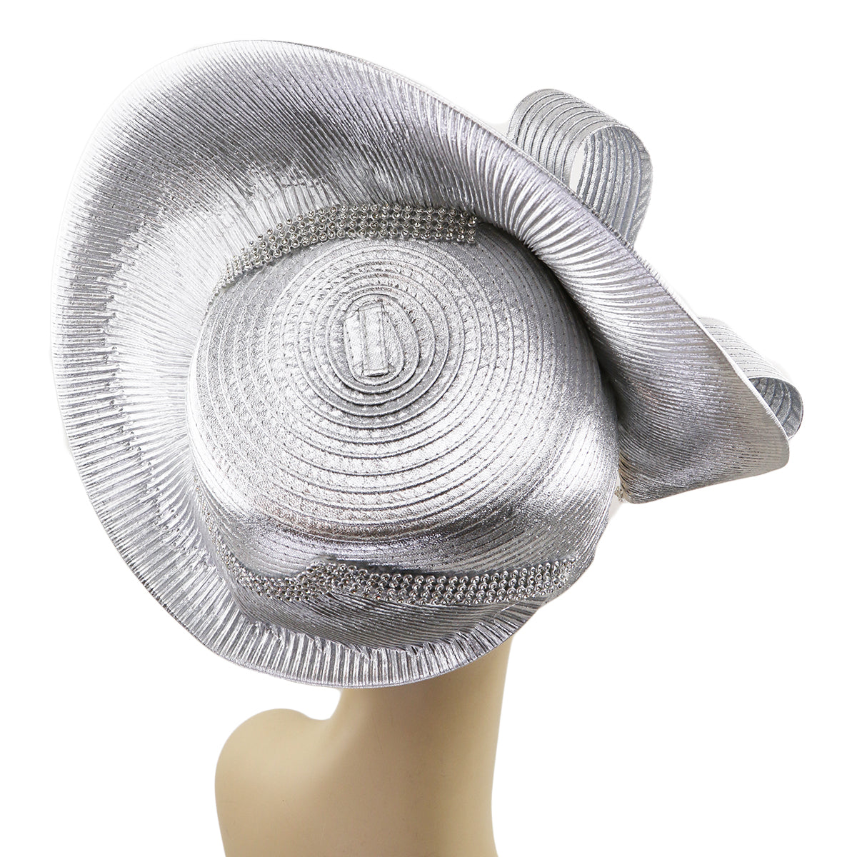 Satin Ribbon Church Hat, Elegant Hats, Derby, Rhinestone, Hatpin ...