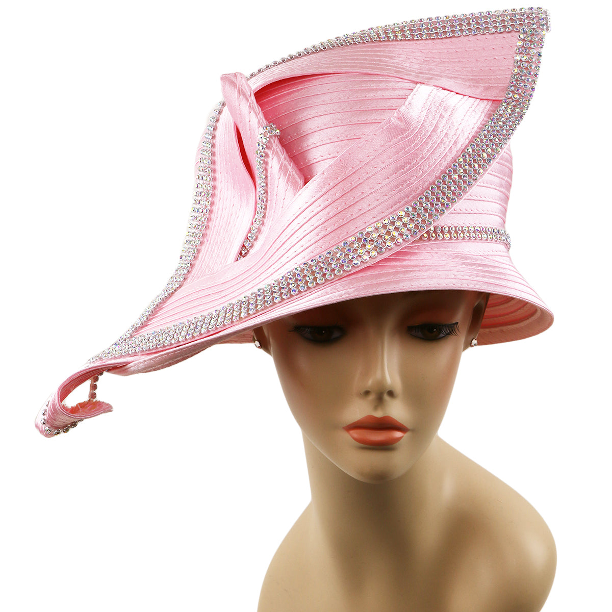 Satin Ribbon Church Hat, Elegant Hats, Derby, Rhinestone, Hatpin ...