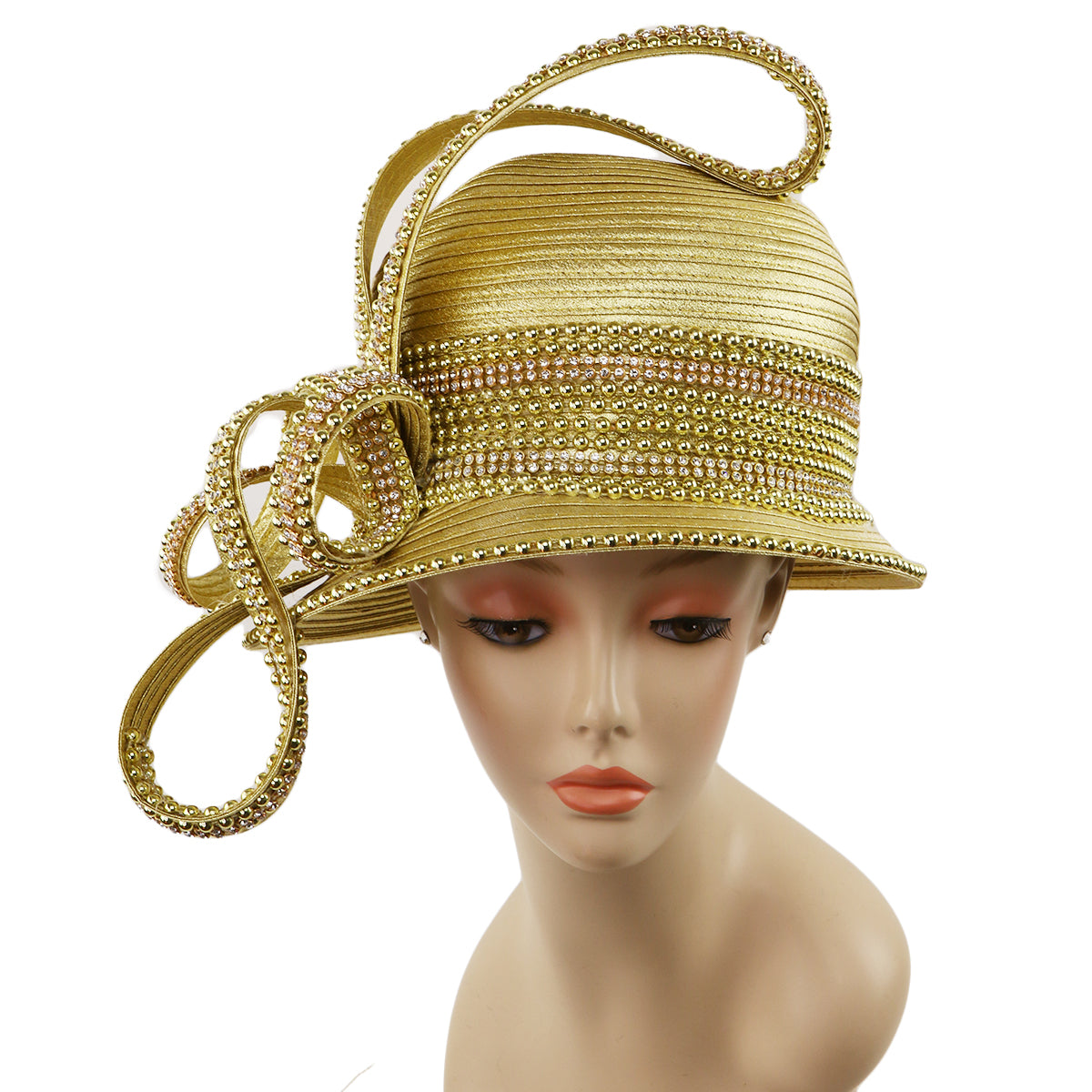 Satin Ribbon Church Hat, Elegant Hats, Derby, Rhinestone, Hatpin ...