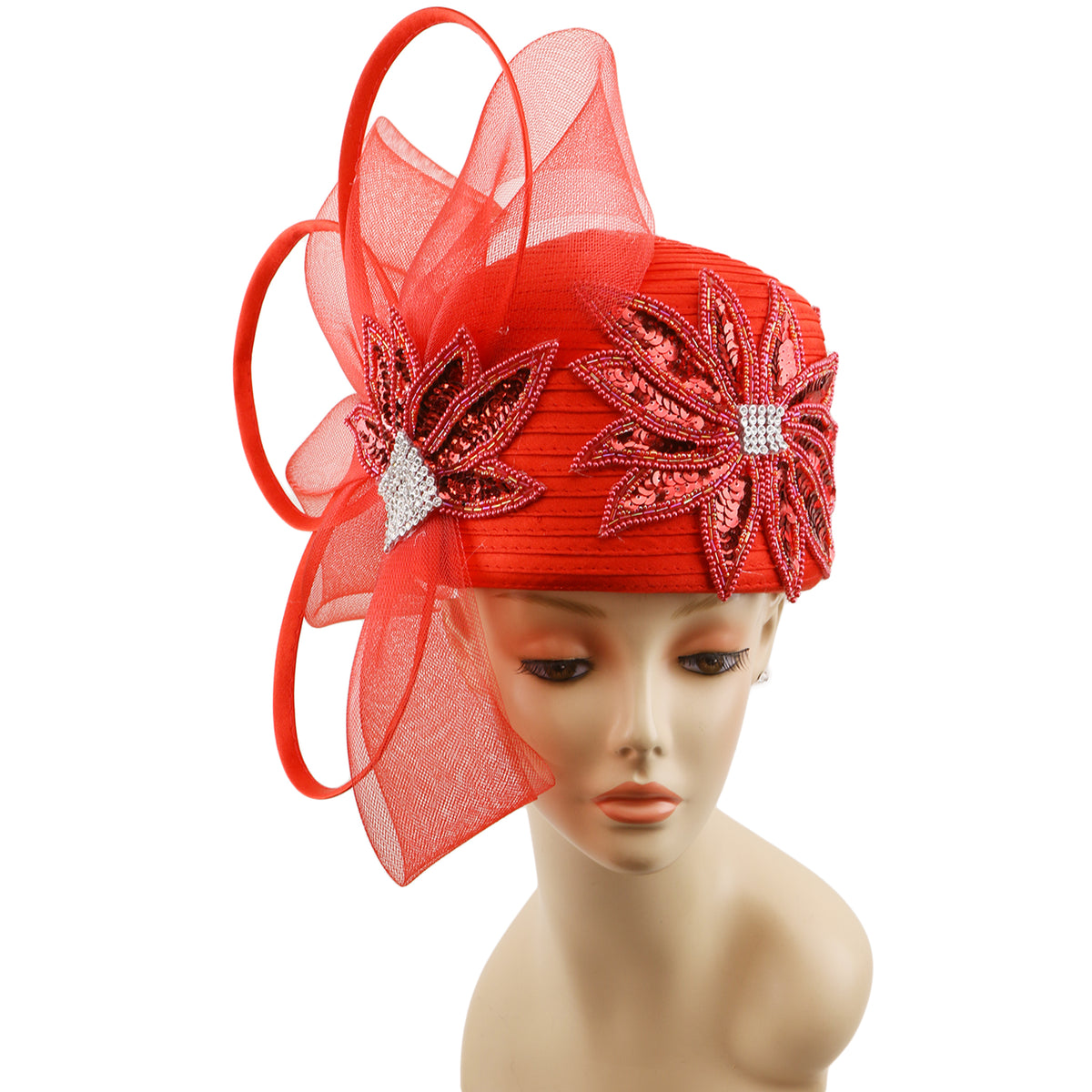 Satin Ribbon Church Hat, Elegant Hats, Derby, Rhinestone, Hatpin ...