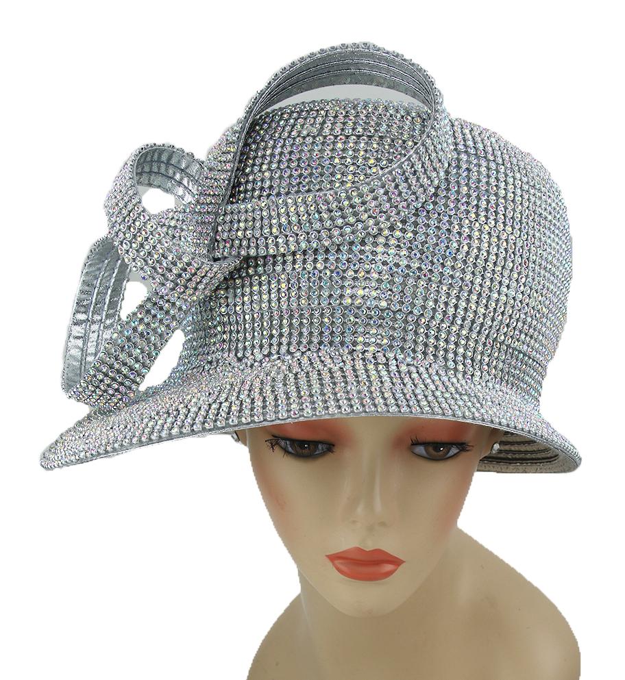 Satin Ribbon Church Hat, Elegant Hats, Derby, Rhinestone, Hatpin ...