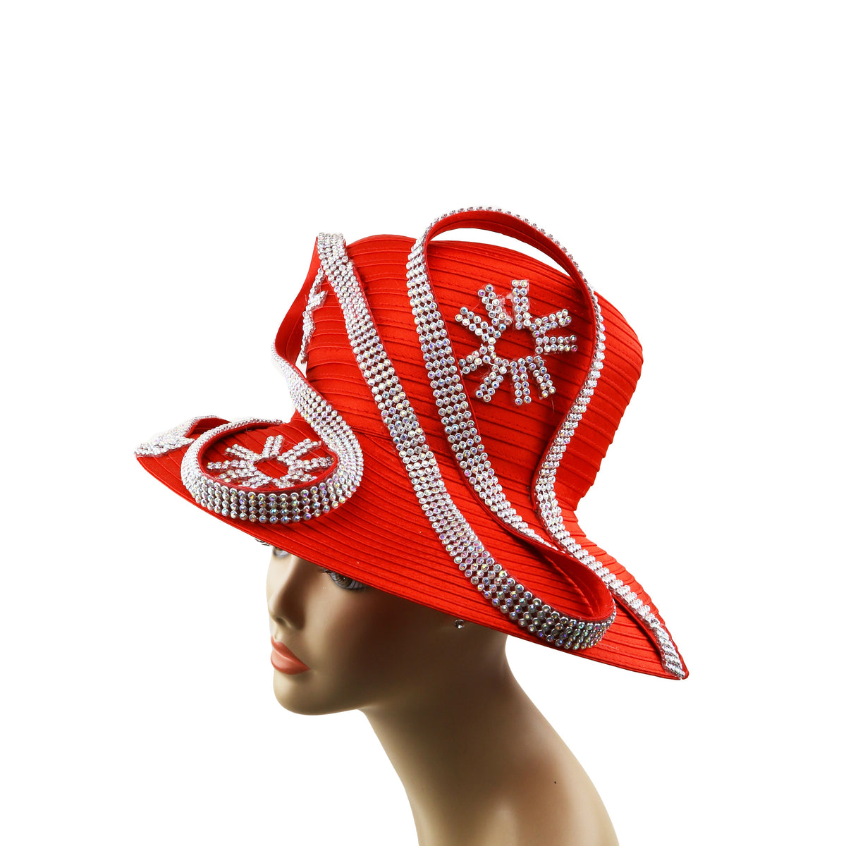Satin Ribbon Church Hat, Elegant Hats, Derby, Rhinestone, Hatpin ...