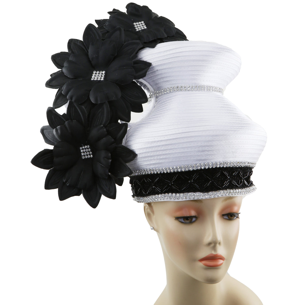 Satin Ribbon Church Hat, Elegant Hats, Derby, Rhinestone, Hatpin ...